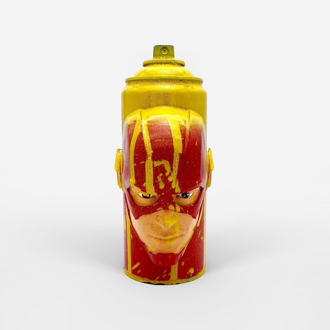 Flash DC Comics, Custom Spray Can, Character Collectible, Graffiti ...