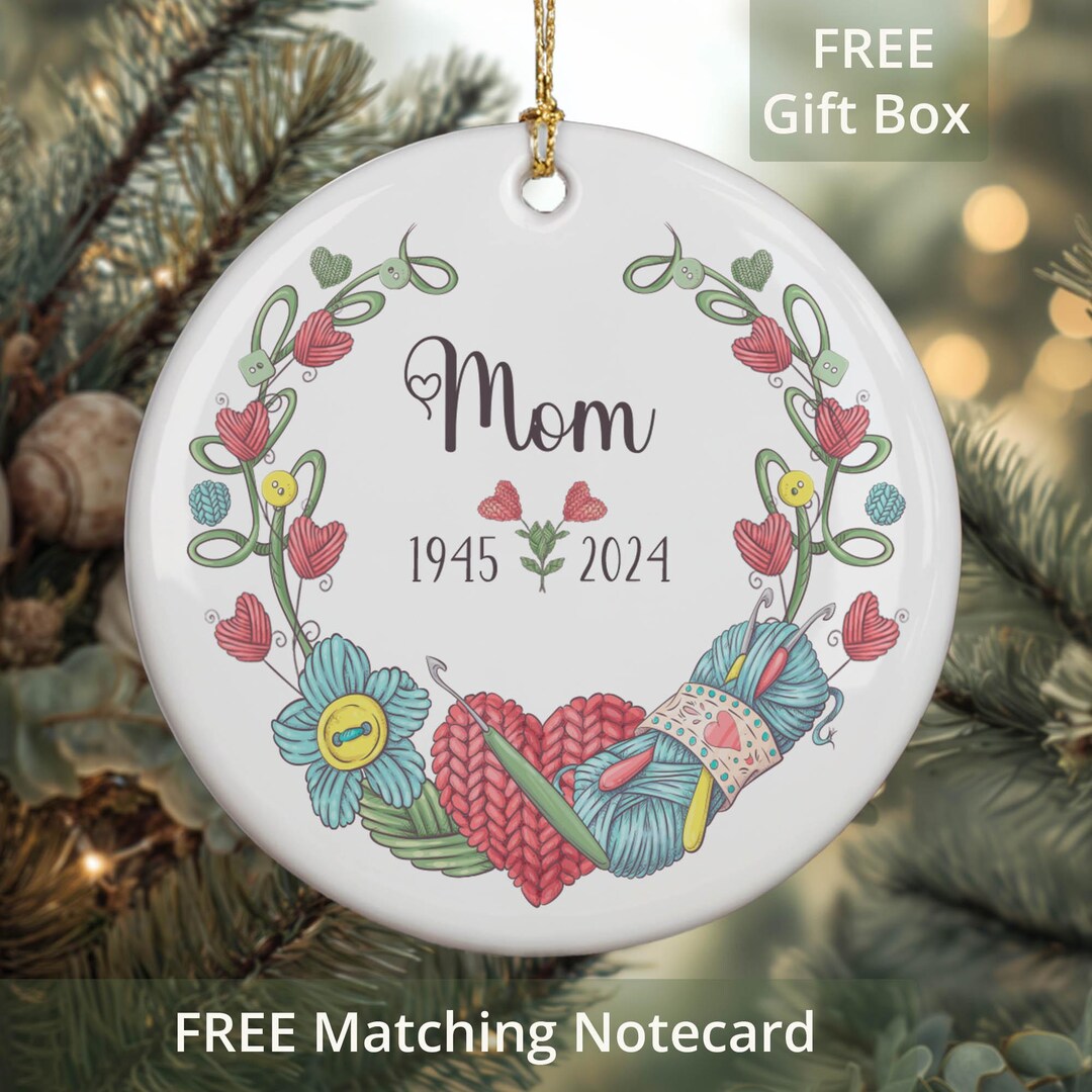 Memorial Ornament, Crafters Christmas Ornament, Crochet Knitting, Yarn ...