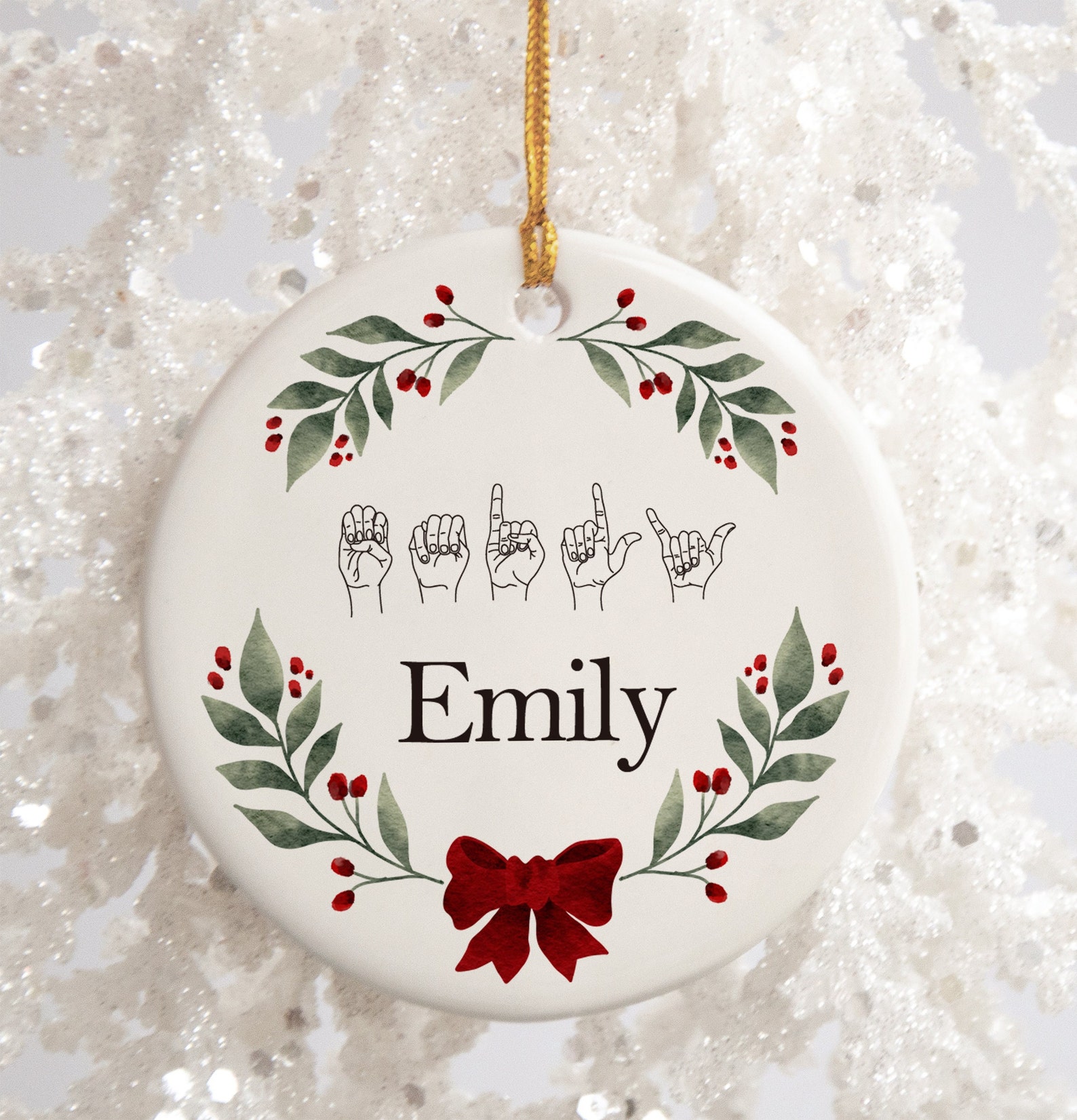 Sign Language Ornament ASL Personalized Name Sign Language - Etsy