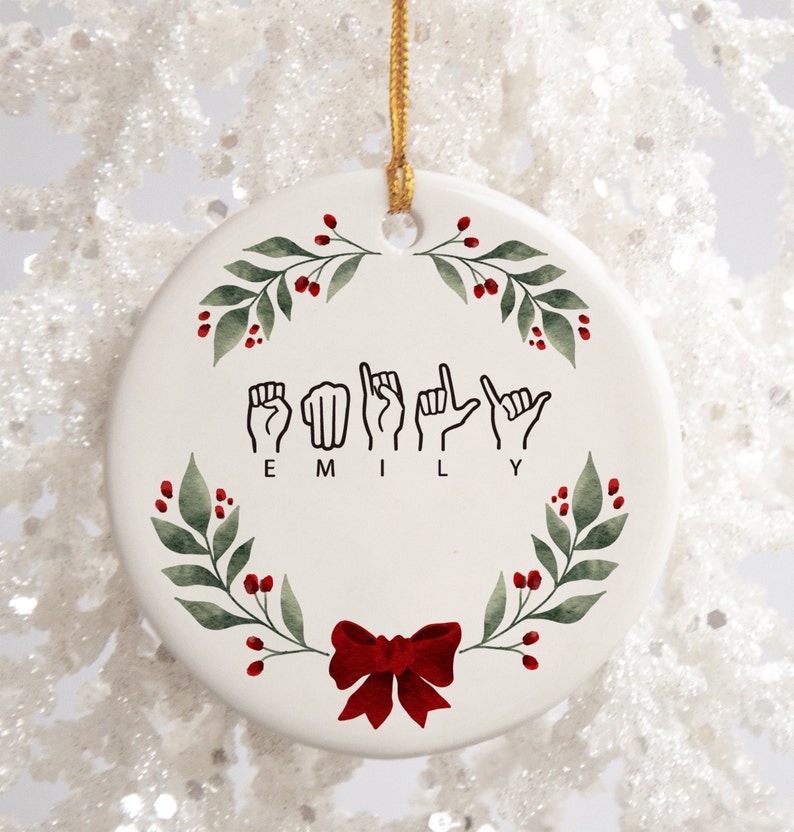 Sign Language Ornament - ASL Personalized Name Sign Language ...