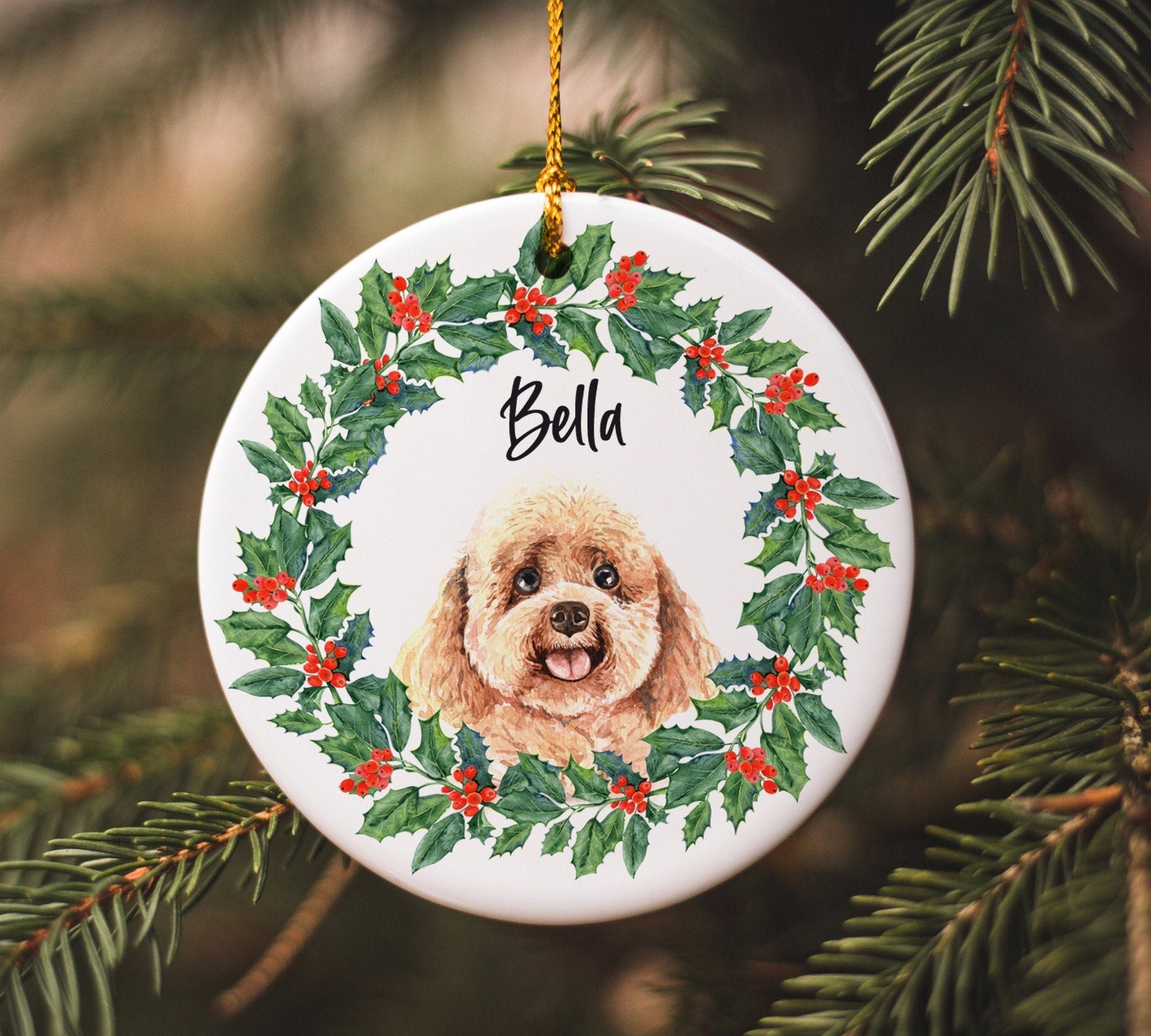 Poodle Ornament Christmas Poodle Ornament Custom Pet - Etsy