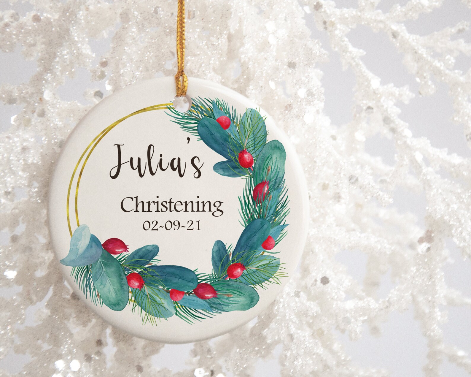 Christening Ornament Personalized Religious Ornament Gift - Etsy