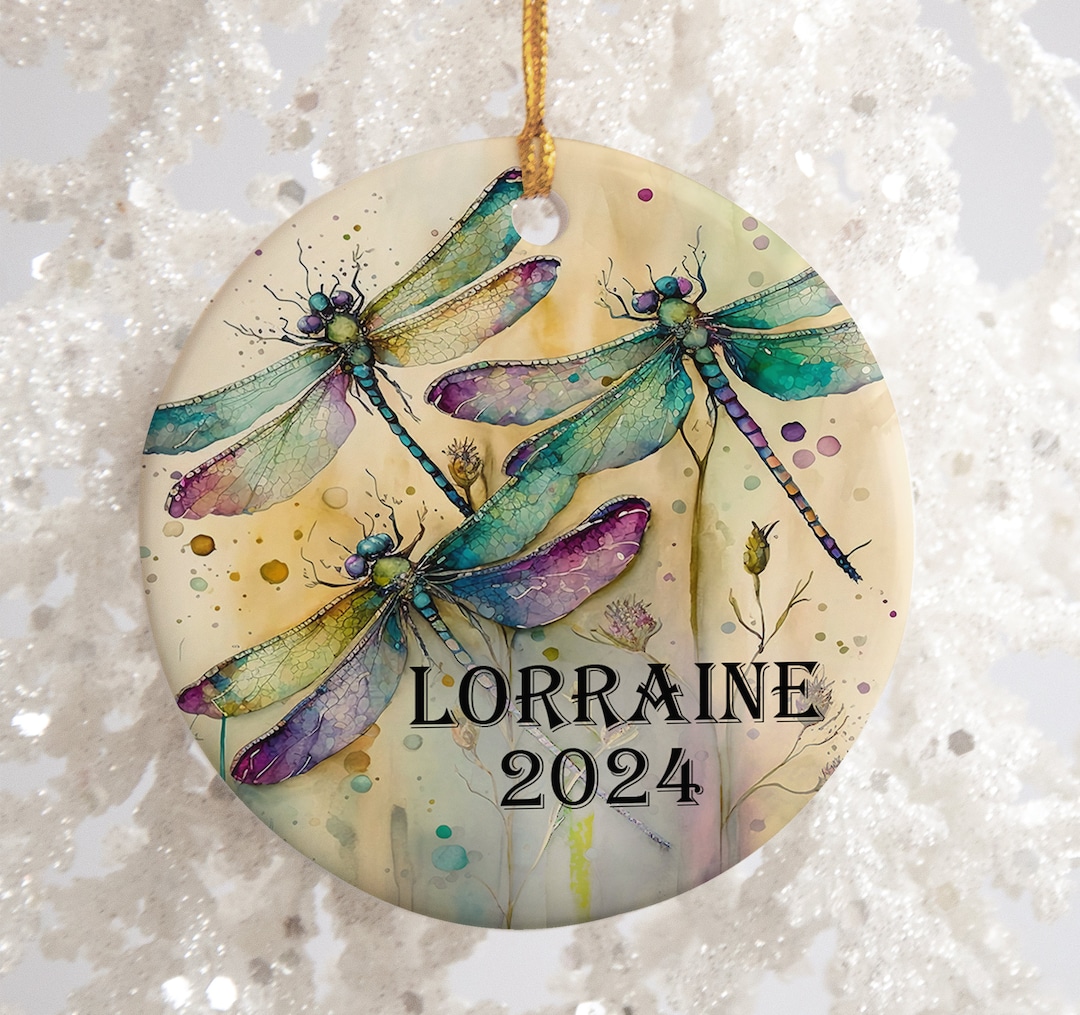 Dragonfly Ornament, Personalized Dragonfly Birthday Gift for Her ...