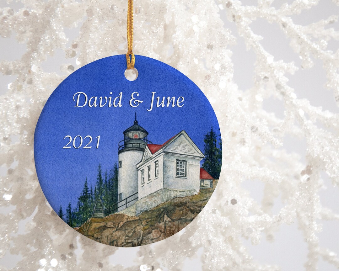 Lighthouse Custom Christmas Ornament His & Her Keepsake - Etsy