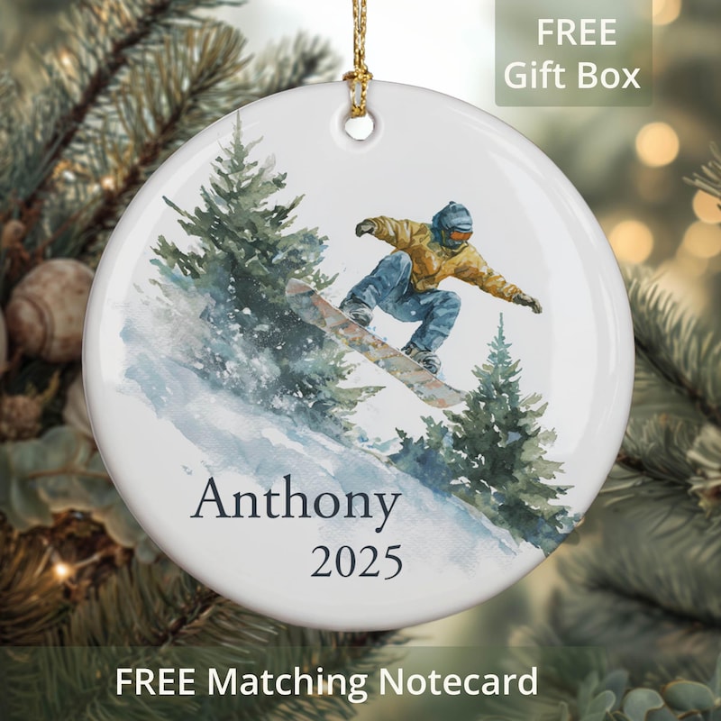 Snowboard Christmas Ornament - Etsy