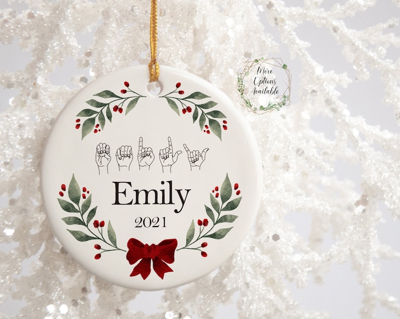 Sign Language Ornament ASL Personalized Name Sign Language - Etsy