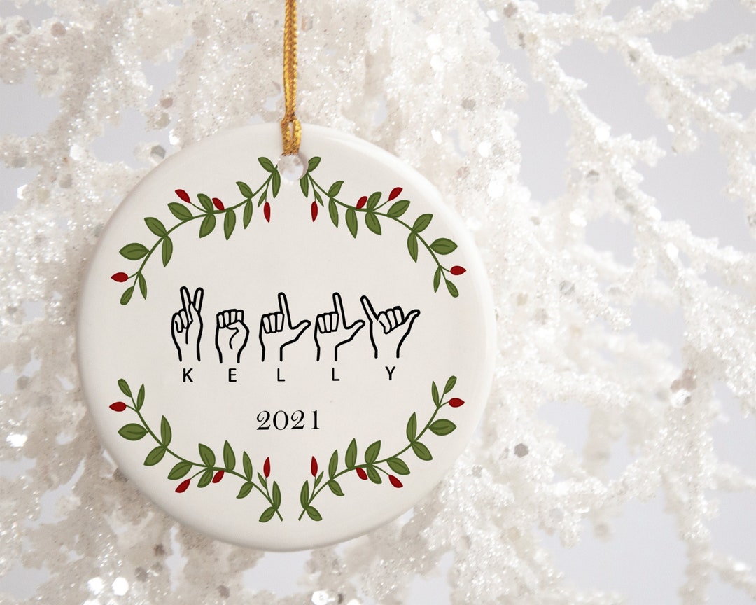 Sign Language Ornament Personalized Name in Sign Language - Etsy