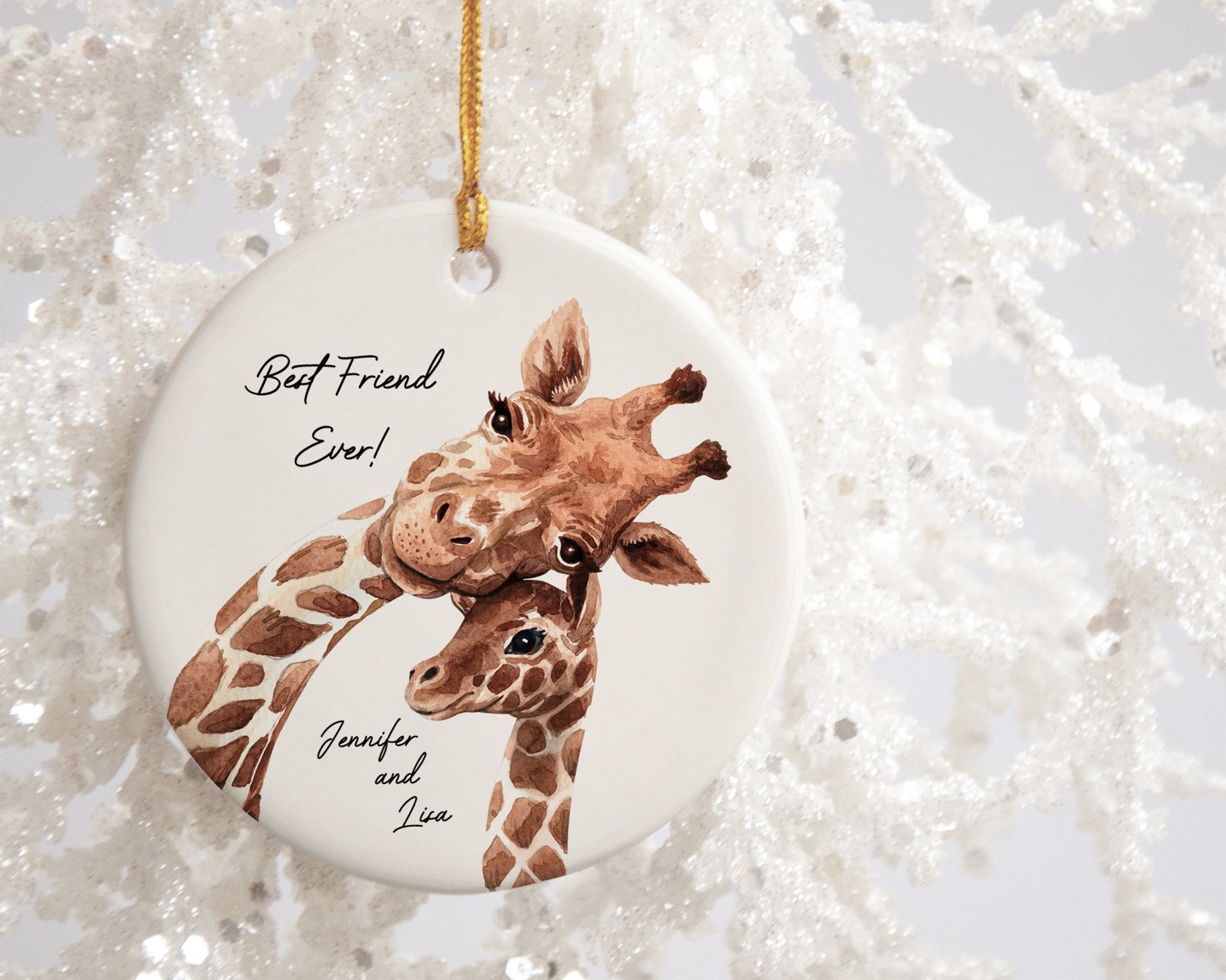 Giraffe Ornament Best Friend Ornament Personalized Mother | Etsy Giraffe Ornament Best Friend Ornament Personalized Mother | Etsy
