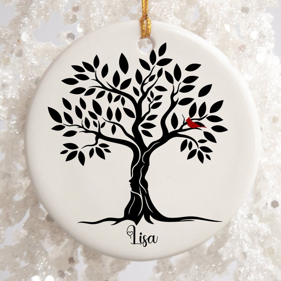 Tree of Life Memorial Ornament, Cardinal Memorial Christmas Ornament ...
