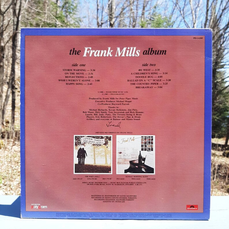 FRANK MILLS the Frank Mills Album Vintage 1980 Vinyl Record - Etsy