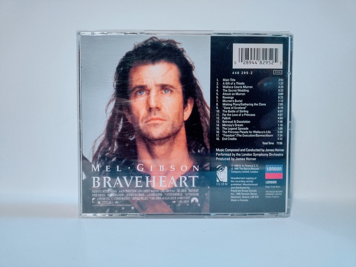 BRAVEHEART Original Motion Picture Soundtrack Vintage 1995 - Etsy