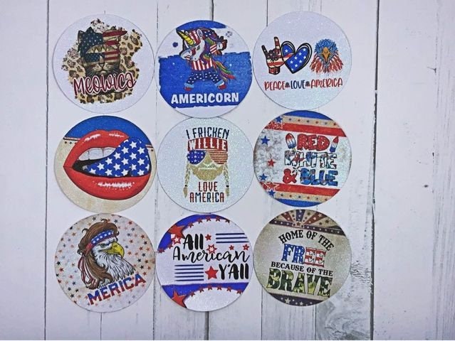 Patriotic Cardstock for Freshies Round Card Stock Set of 25 - Etsy