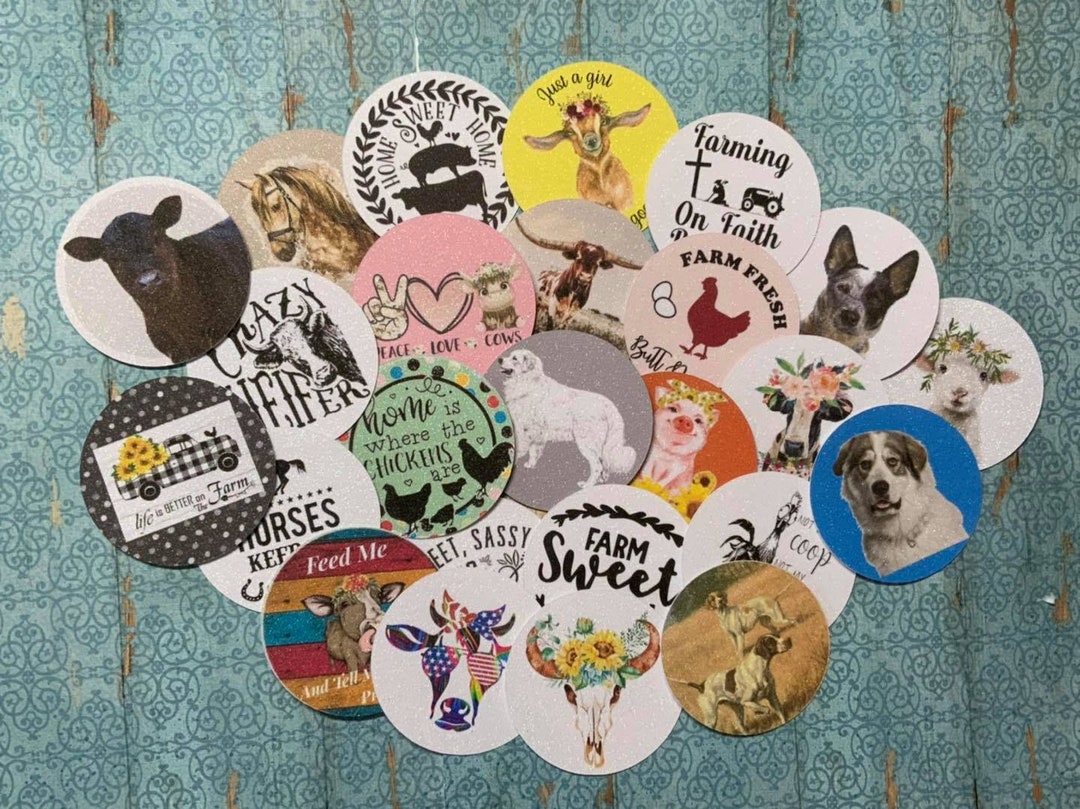 Card Stock for Freshies, Farm Animal Card Stock Set of 25 - Etsy