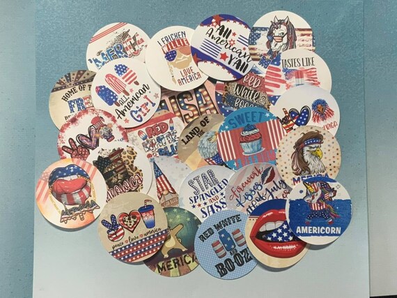 Cardstock for Freshies Patriotic Round Card Stock Set of 25 - Etsy