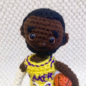 Crochet LA Lakers Lebron James Doll, Custom Crochet Basketball Player ...