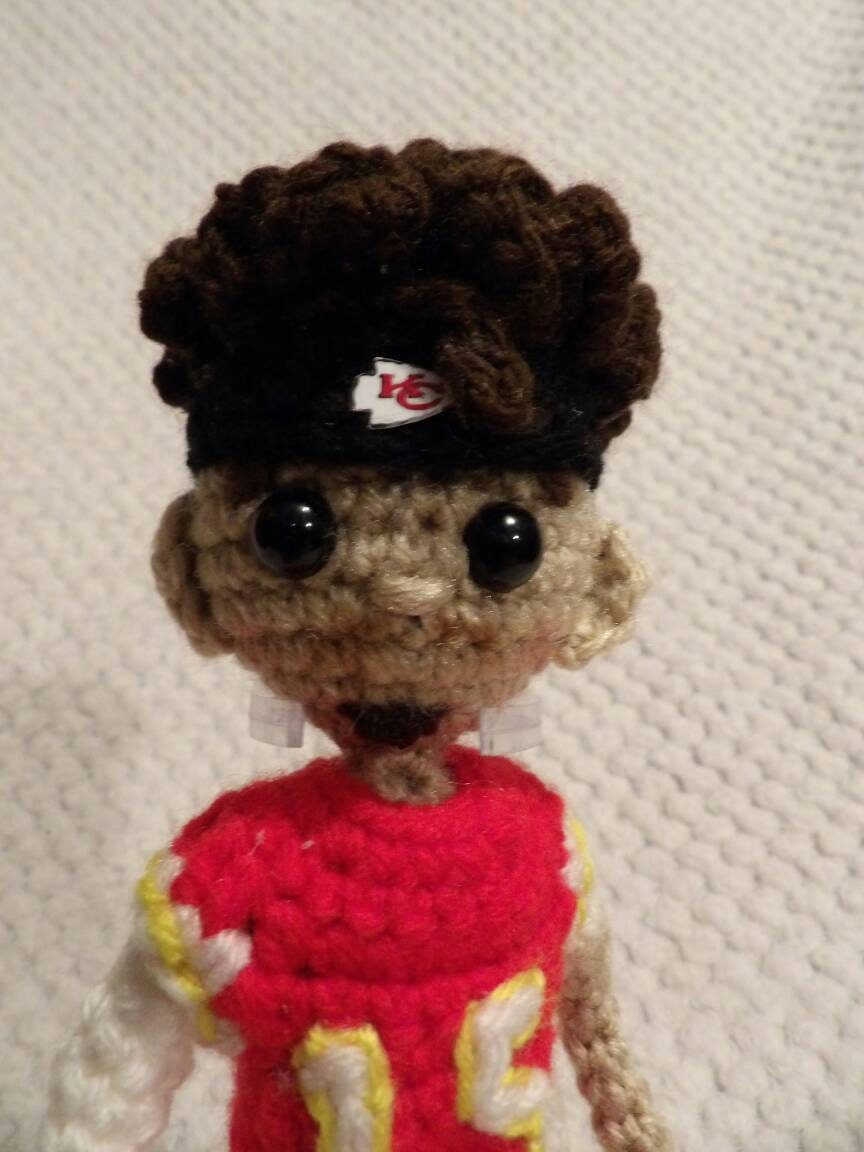 Crochet Kansas City Chiefs Patrick Mahomes Doll Handmade Custom ...