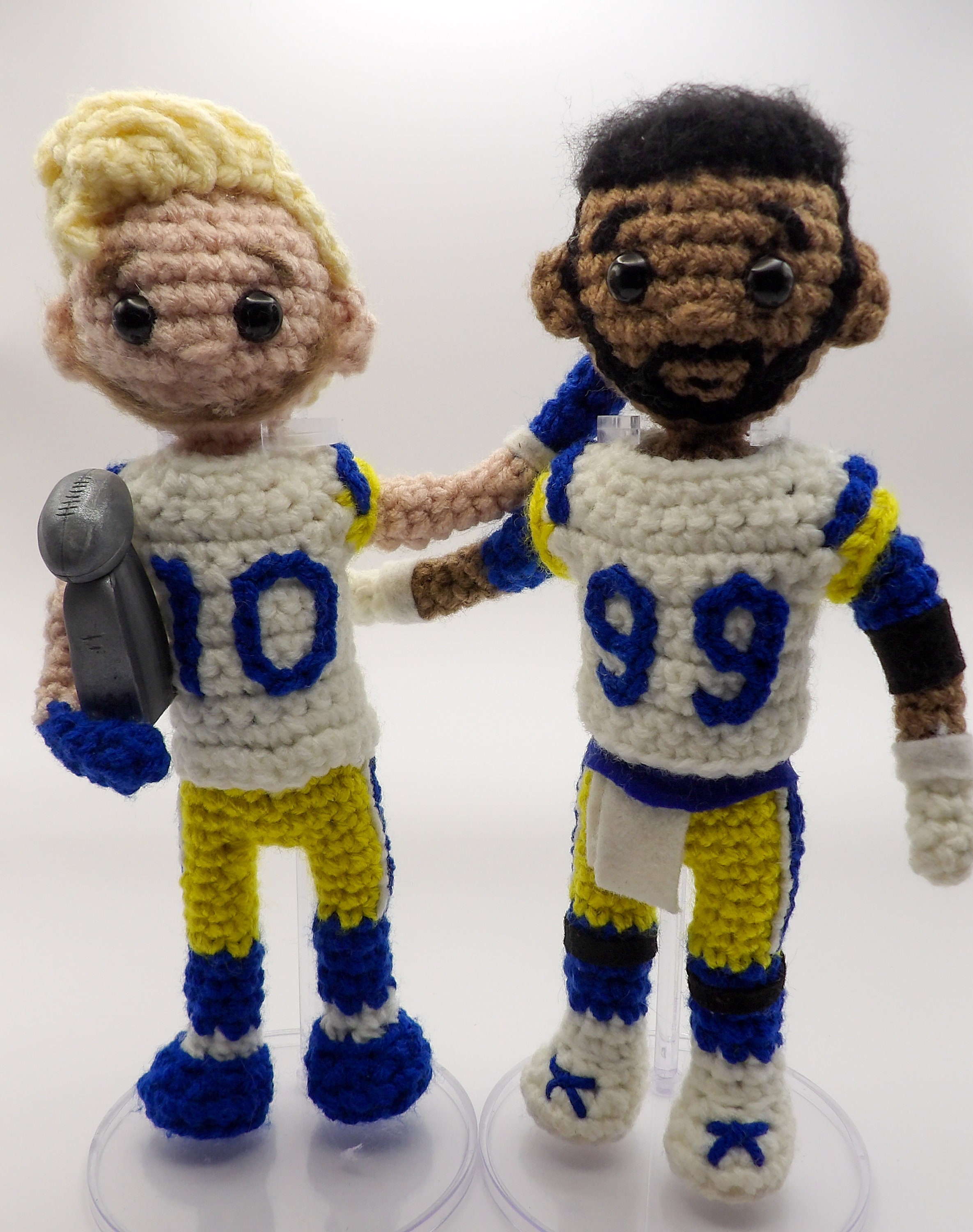 Crochet Los Angeles Rams Aaron Donald Doll, Custom Football Player ...