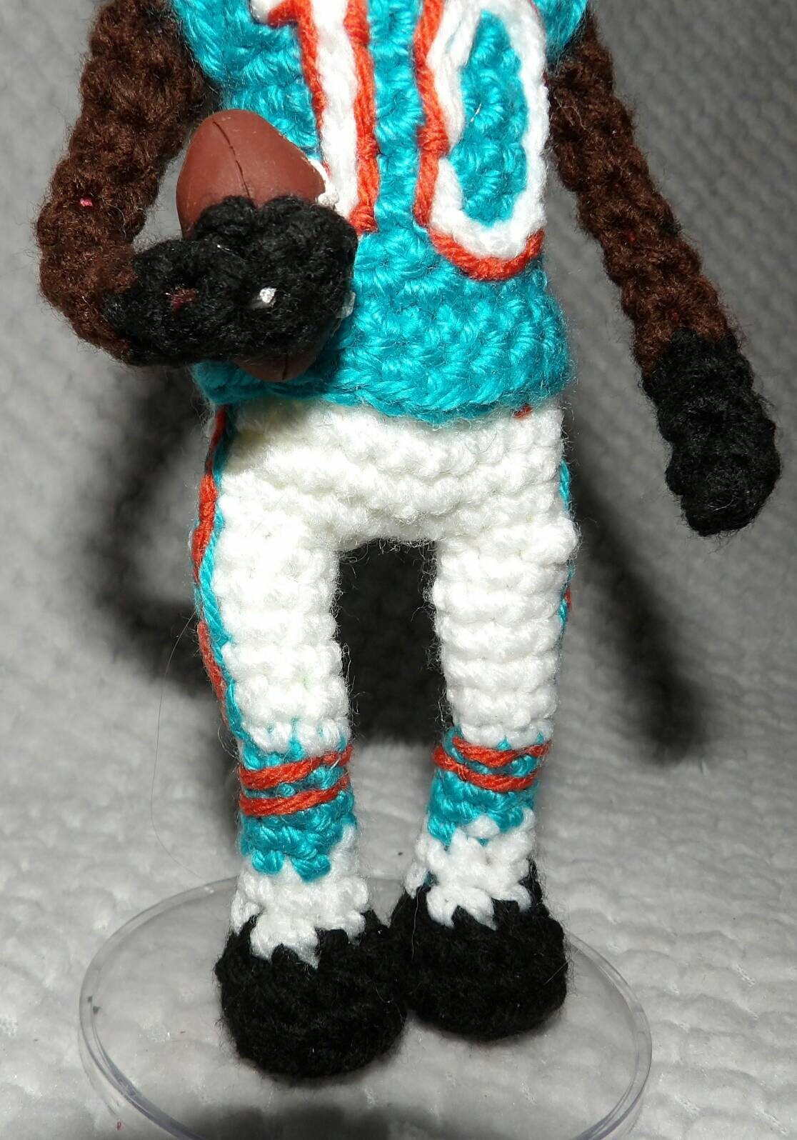 Crochet Miami Dolphins Tyreek Hill, Custom Crochet Football Player - Etsy