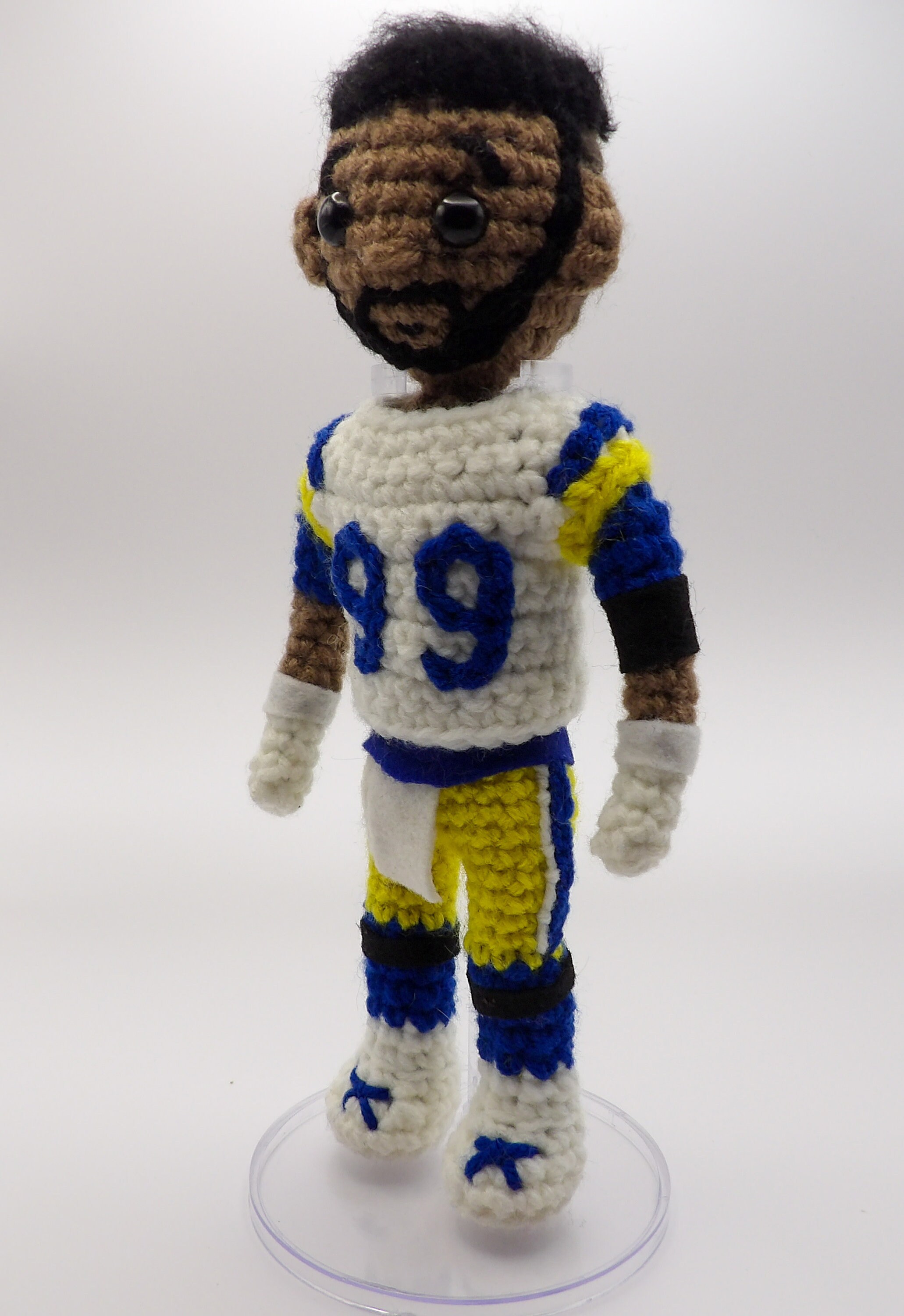 Crochet Los Angeles Rams Aaron Donald Doll, Custom Football Player ...