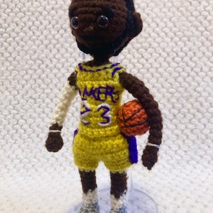 Crochet LA Lakers Lebron James Doll, Custom Crochet Basketball Player ...