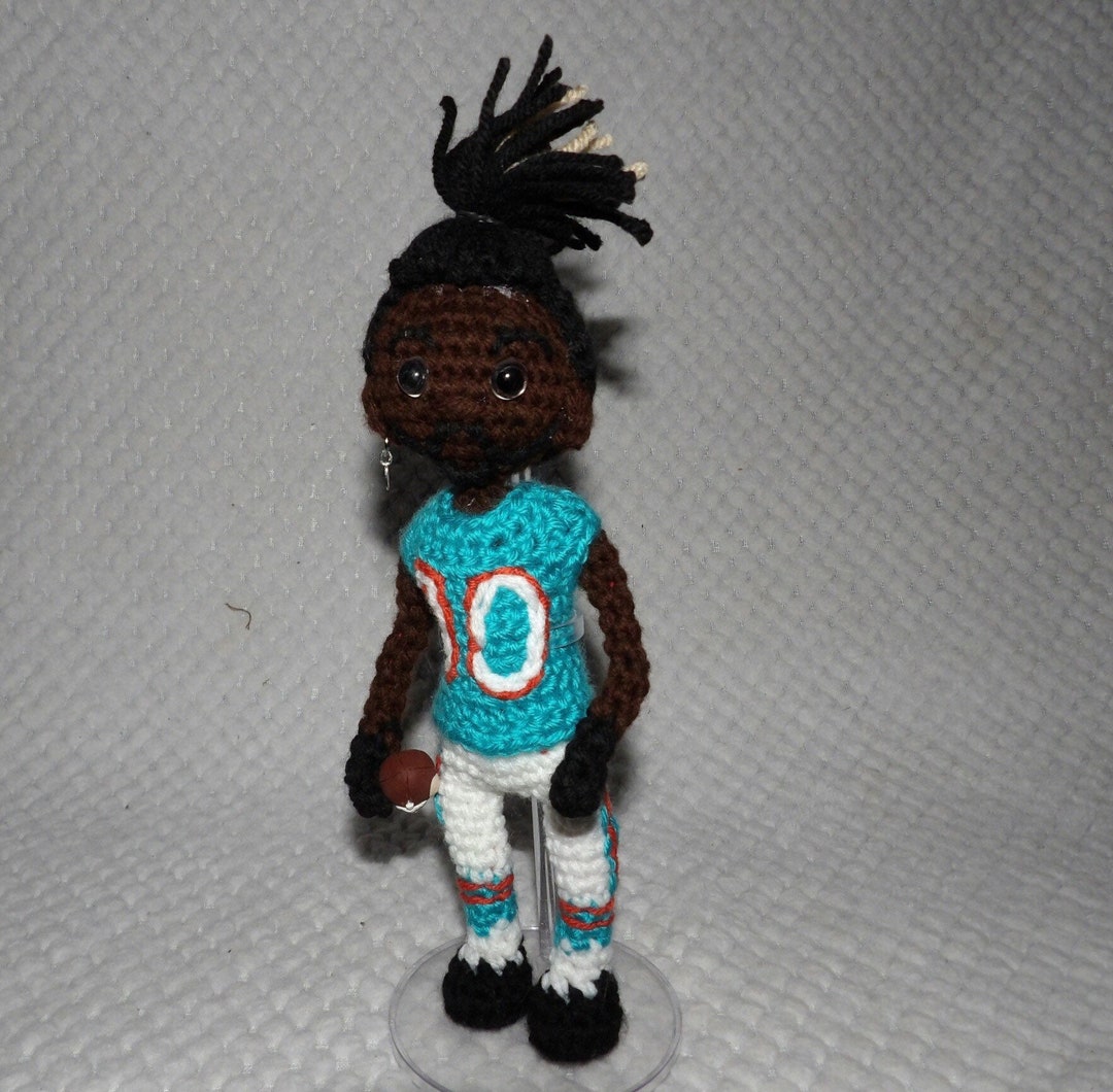 Crochet Miami Dolphins Tyreek Hill, Custom Crochet Football Player - Etsy