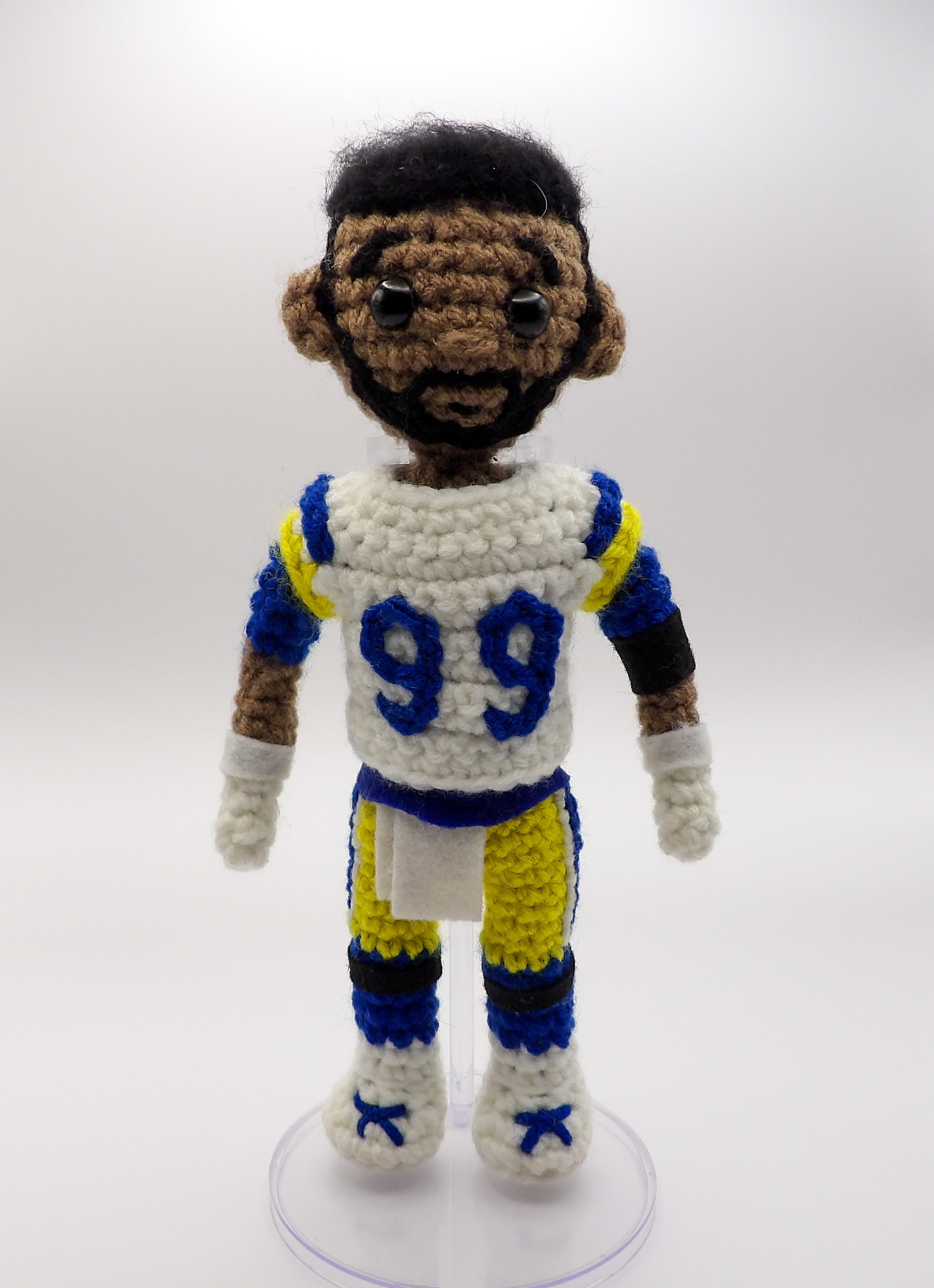 Crochet Los Angeles Rams Aaron Donald Doll, Custom Football Player ...