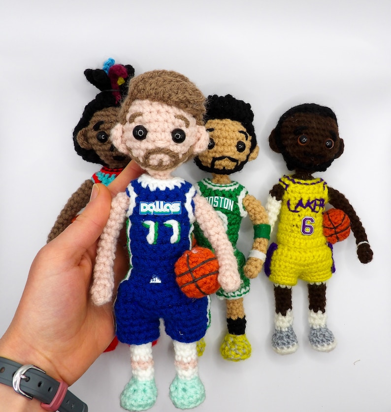 Crochet Dallas Mavs Luka Doncic Doll, Custom Sports Basketball Player ...