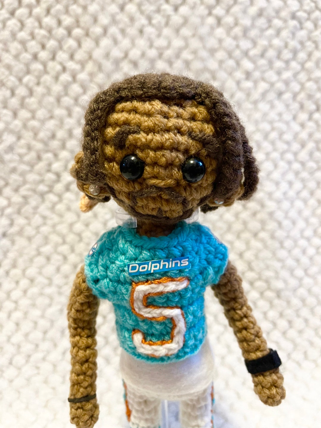 Crochet Handmade Miami Dolphins Jalen Ramsey Doll Custom Crochet ...