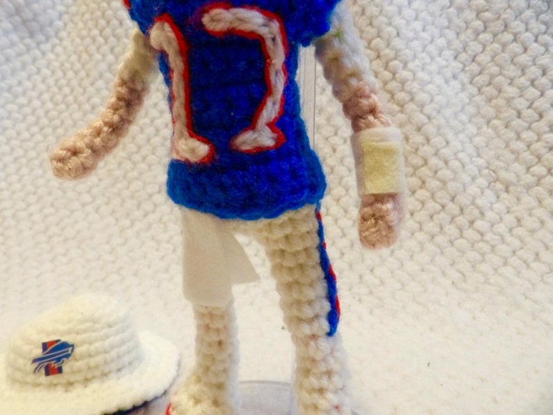 Crochet Buffalo Bills Josh Allen Doll Wearing Hat Custom - Etsy