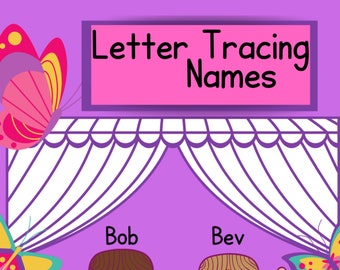 Letter Tracing Names: Using Capital Letters - Etsy