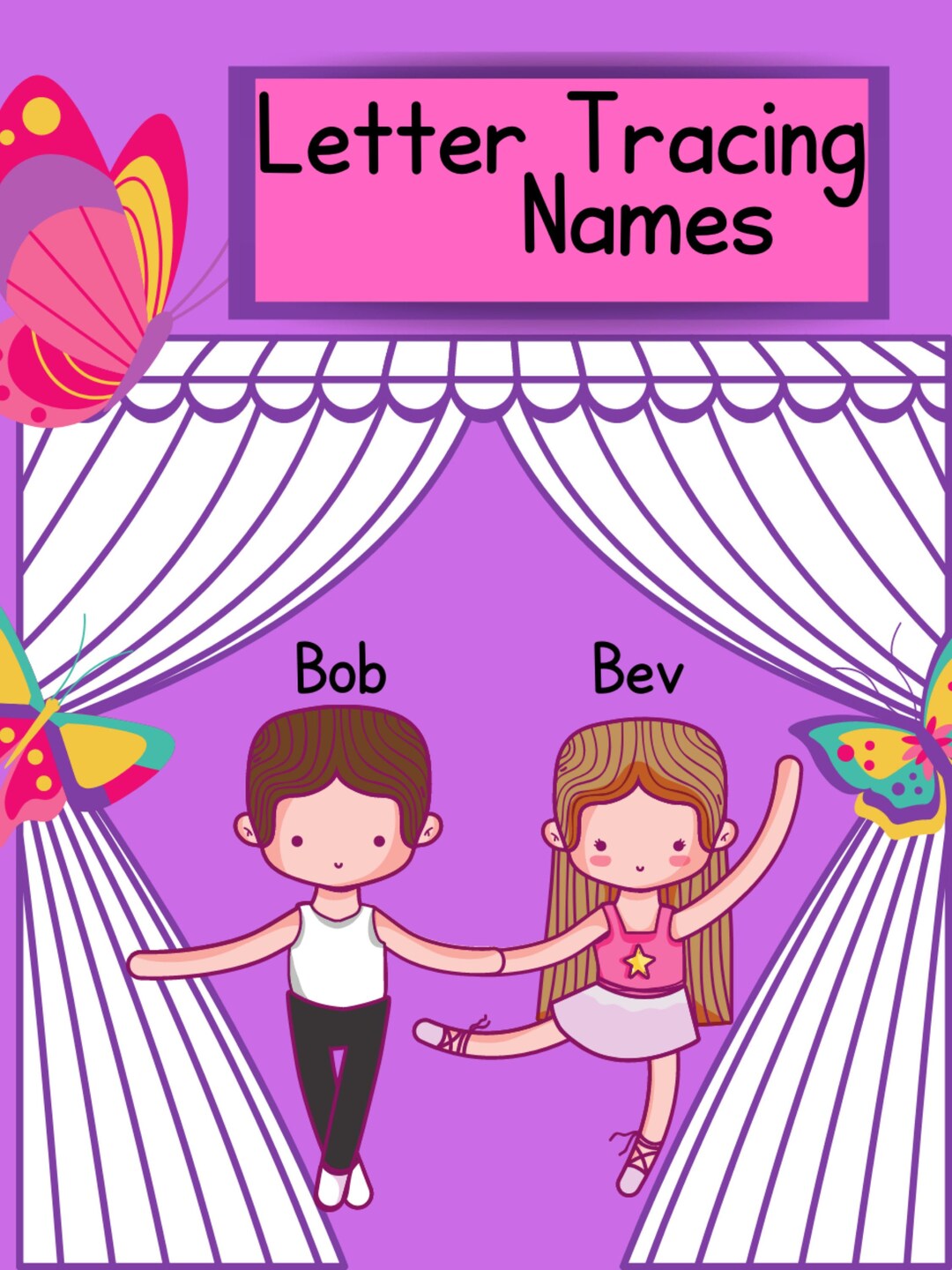 Letter Tracing Names Using Capital Letters Etsy