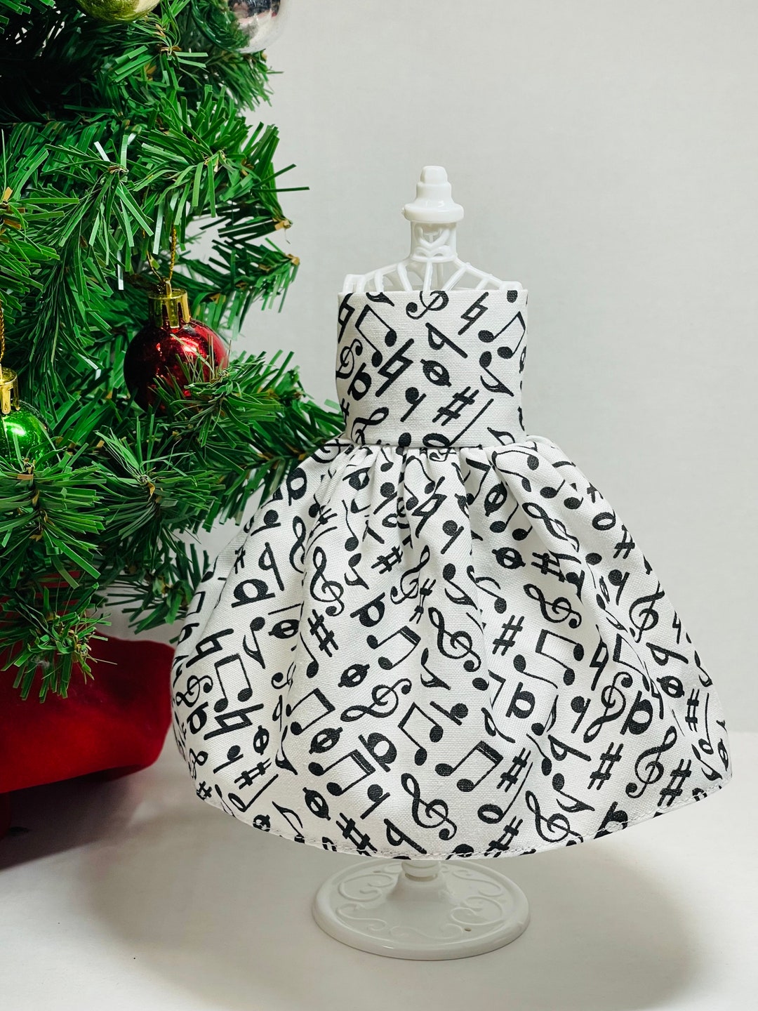 Christmas Elf Doll Music Notes Dress - Etsy