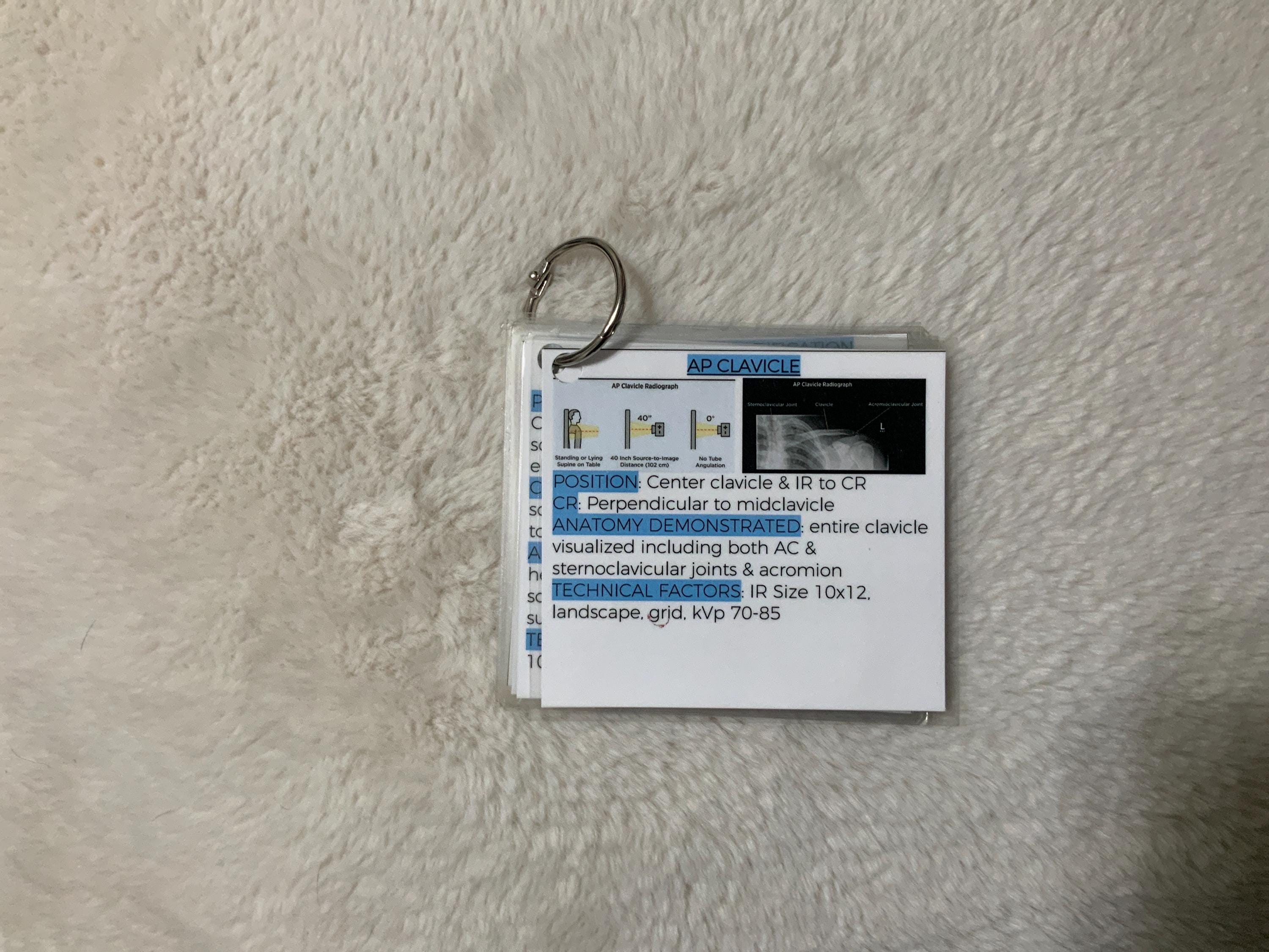 X-ray Notes Positioning Flashcards - Etsy