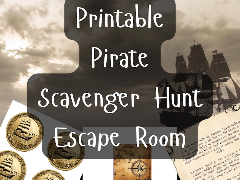 Redbeard's Treasure Scavenger Hunt Escape Room Printable Game - Etsy