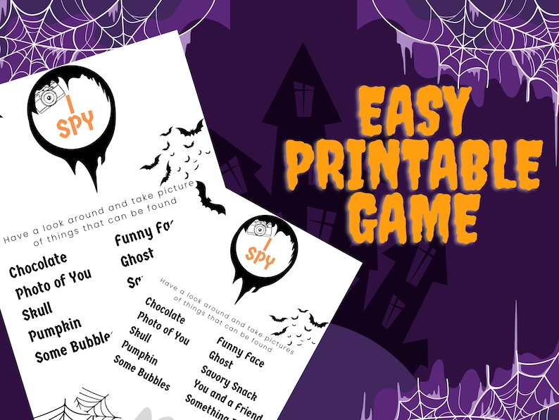 I Spy Printable Halloween Game - Etsy
