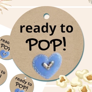 Ready to 'pop' Printable Popcorn Favor Bag Tags for Baby Showers - Etsy