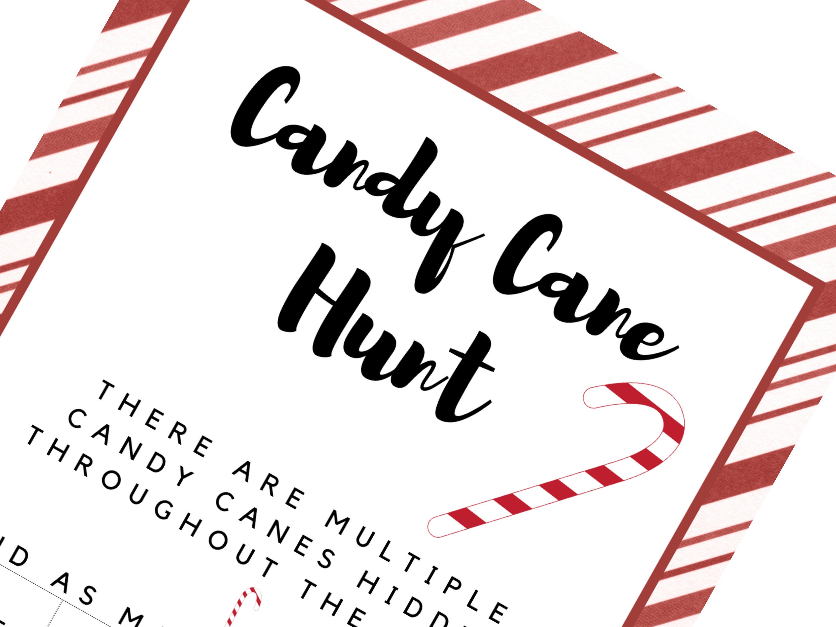 Candy Cane Hunt Printable Game