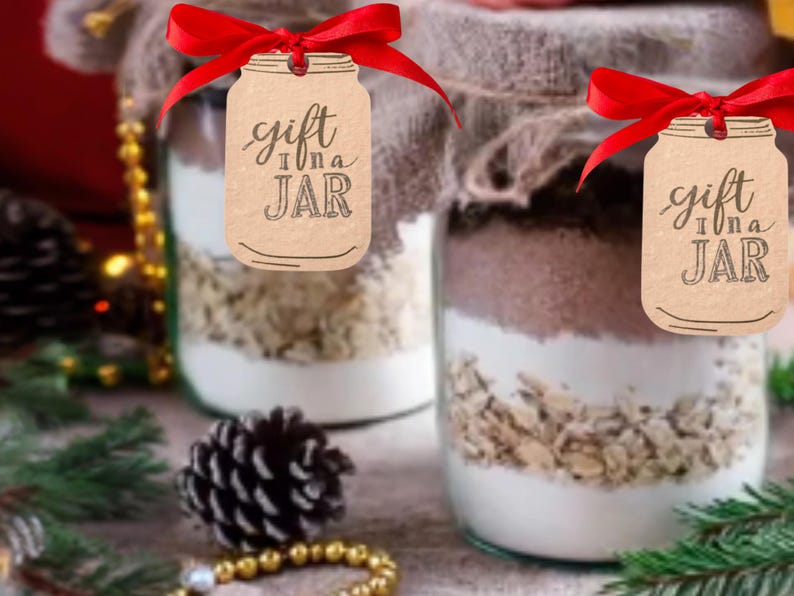 Gift in a Jar Tag Printable - Instant Download - Etsy