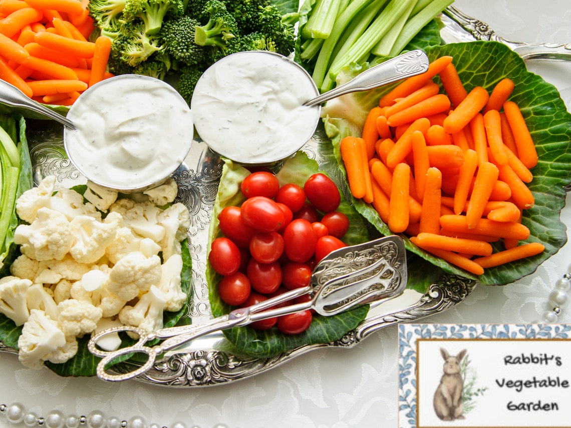 Rabbit's Vegetable Garden Printable Signs for Veggie Platters and ...
