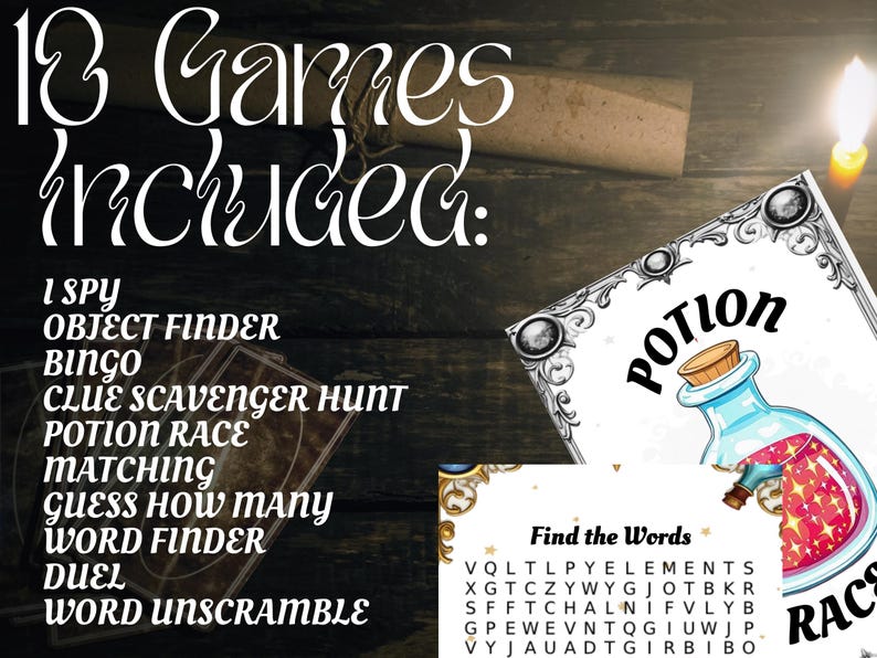 Wizard Party Games Printable Bundle – 10 Magical Games for Kids ...
