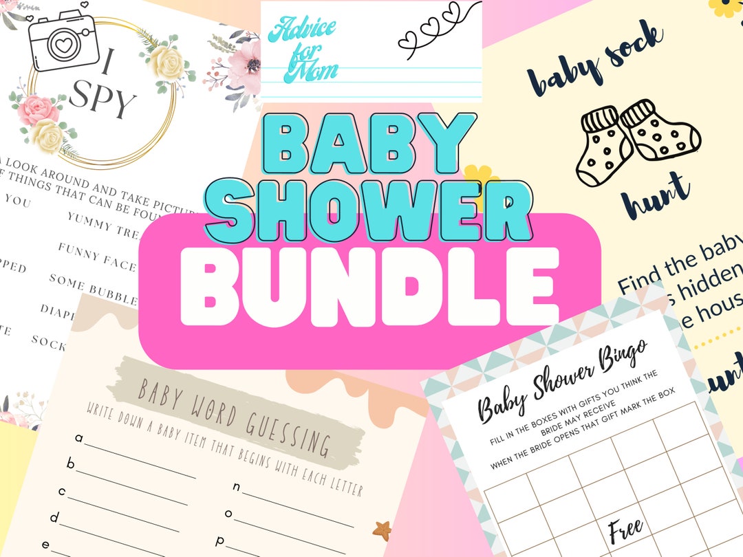 Baby Shower Printable Game Bundle - Etsy