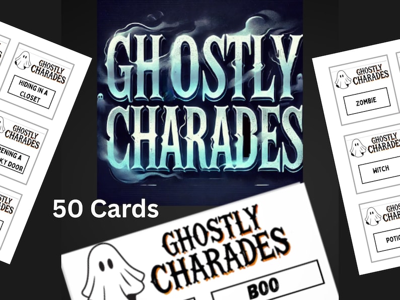 Ghost Themed Printable Charades Game for Halloween - Etsy