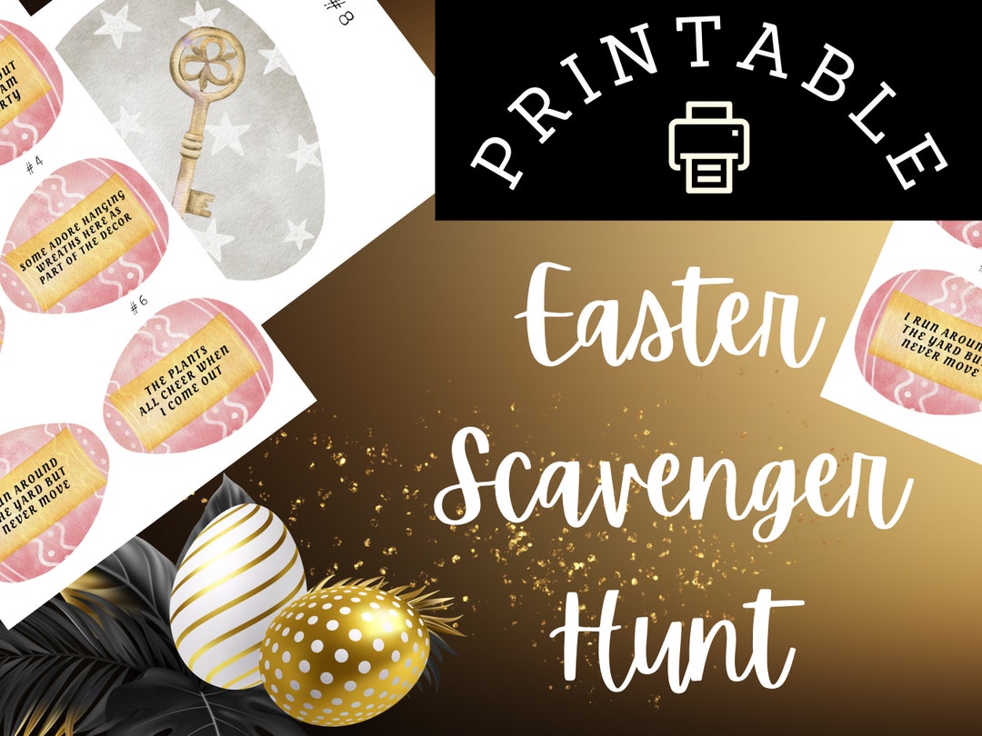 Easter Scavenger Hunt Printable Game for Kids Egg Hunt Games - Etsy