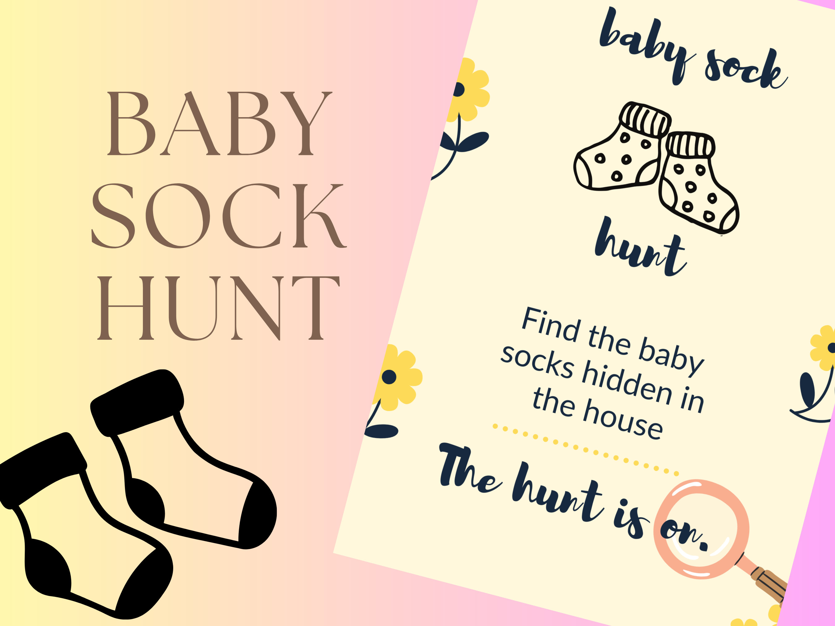Baby Sock Hunt Printable Game