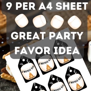 DIY S'mores Kit Gift Tag - Instant Download for Favor Bags - Etsy