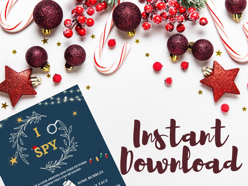 Printable I Spy Christmas Game - Etsy