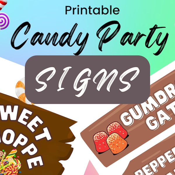 Printable Candy Land Signs - Etsy