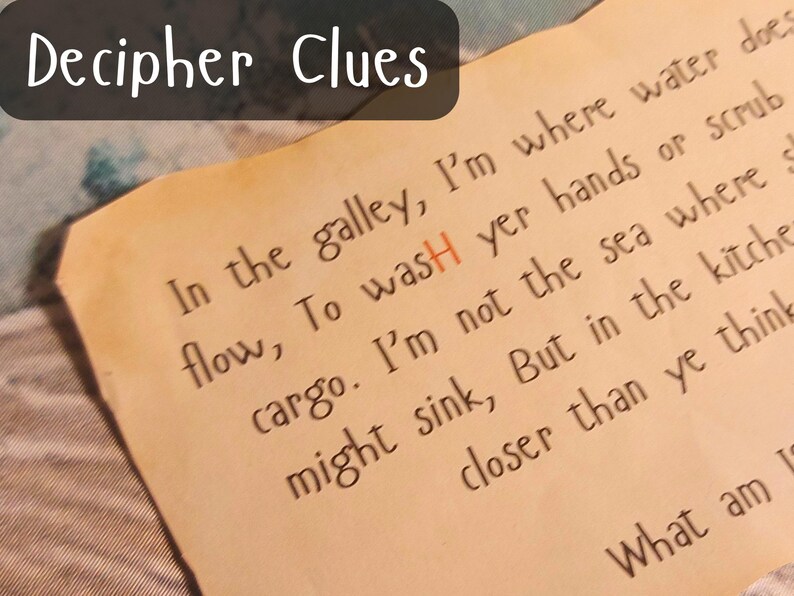 Redbeard's Treasure Scavenger Hunt Escape Room Printable Game - Etsy