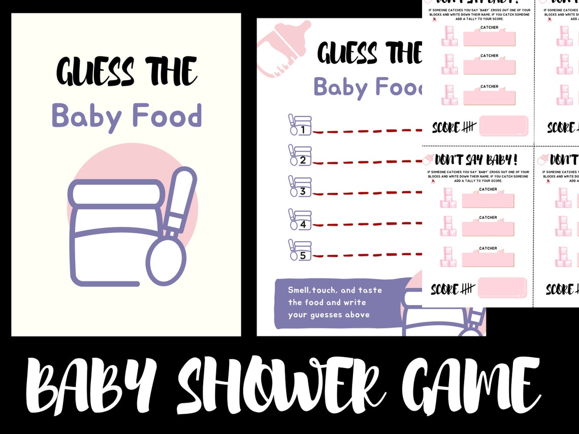 Interactive Baby Shower Activity: Baby Food Guessing Game Printable - Etsy