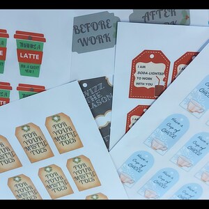 Christmas Favor Tags for Co-workers Bundle - Etsy